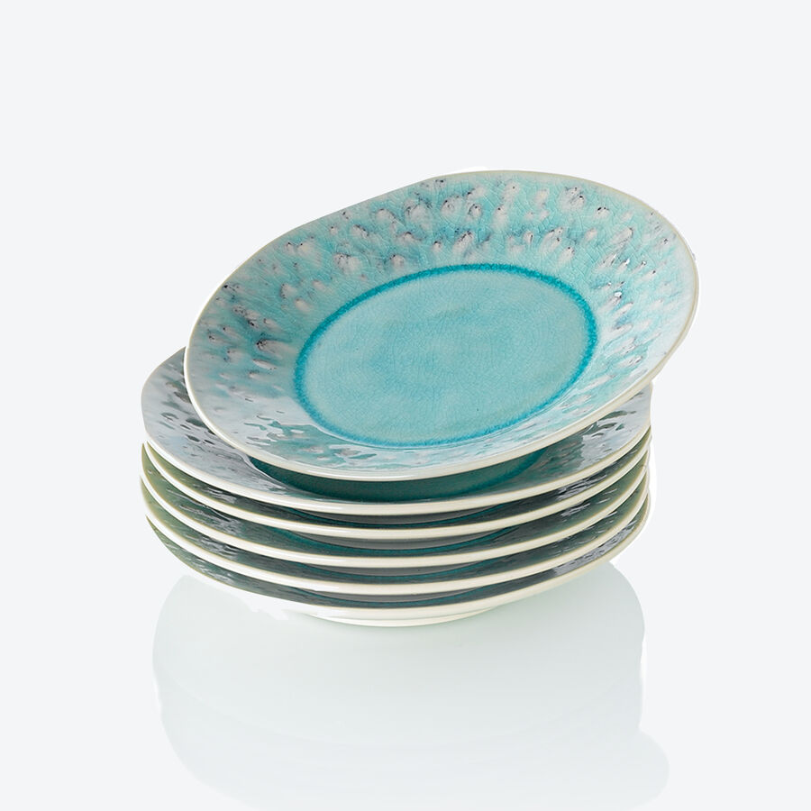 Assiettes à dessert : vaisselle méditerranéenne dans des tons maritimes ...