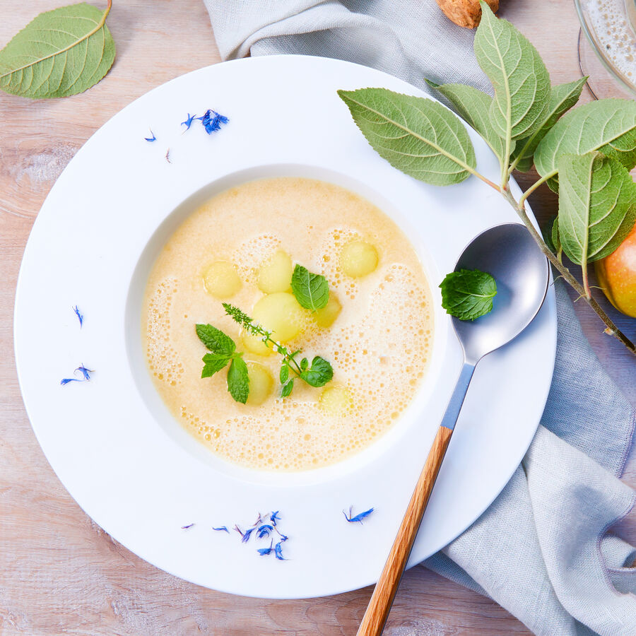 Soupe froide pomme-champagne Recette | Boutique