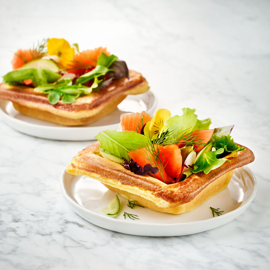 Coupelles en gaufre au parmesan Recette | Hagen Grote GmbH